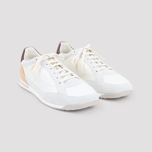 Brunello Cucinelli Leather Lace-up Sneakers - White