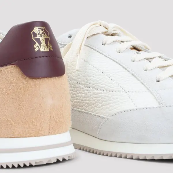Brunello Cucinelli Leather Lace-up Sneakers - White
