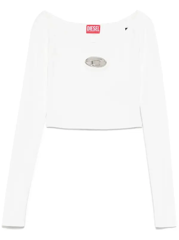 DIESEL® M-vera-ls T-shirt With Oval D Logo Plaque - Multicolor