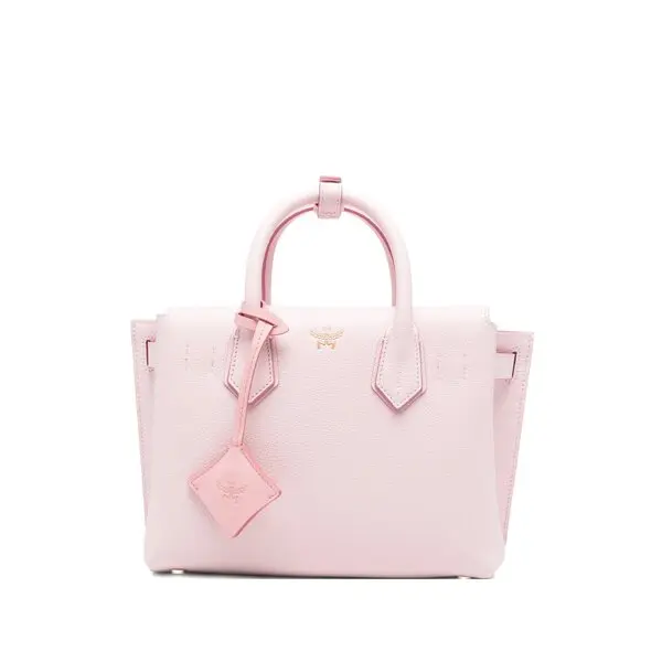 Mcm Calf Leather Top Handle Bag