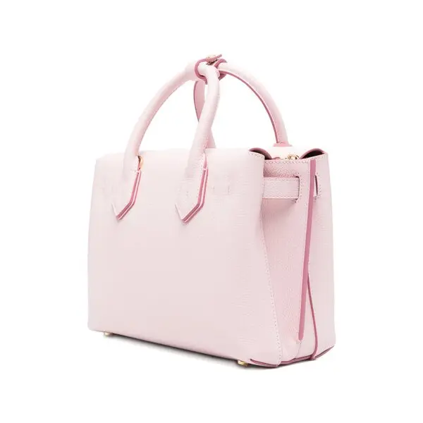 Mcm Calf Leather Top Handle Bag