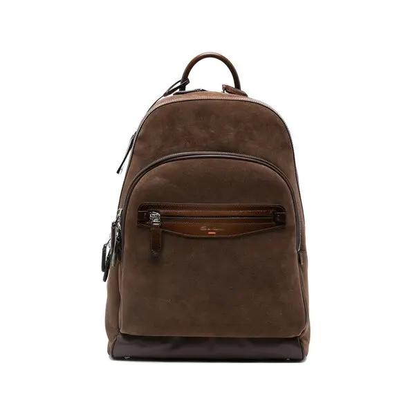 Santoni Suede Leather Backpack