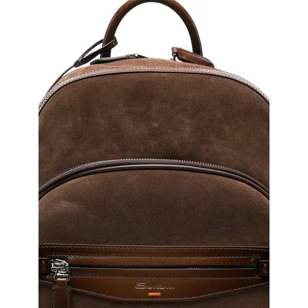 Santoni Suede Leather Backpack