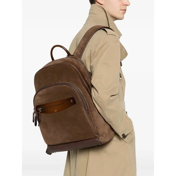 Santoni Suede Leather Backpack