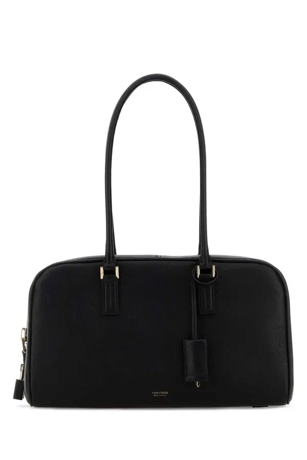 TOM FORD Calf Leather Shoulder Bag - Black