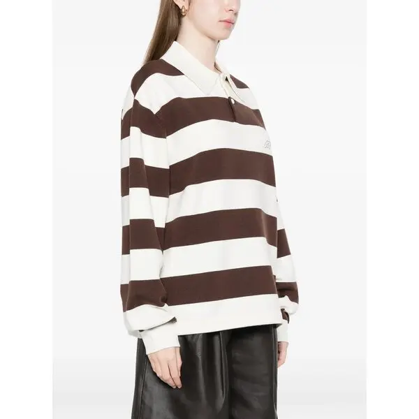 Axel Arigato And White Striped Embroidered Polo Shirt