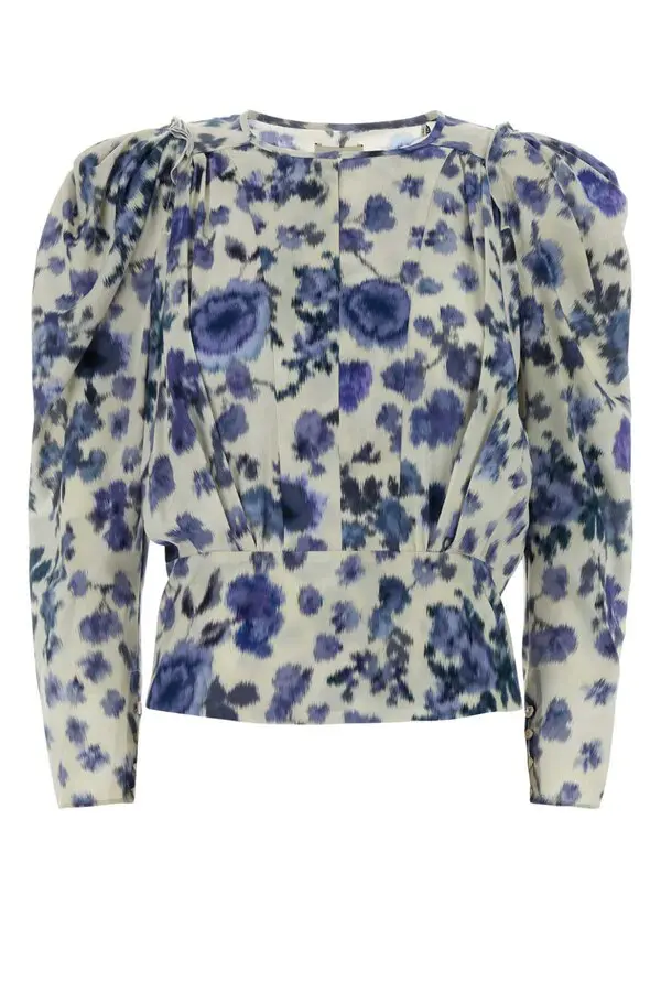 Isabel Marant Étoile Printed Stretch Silk Zarga Blouse