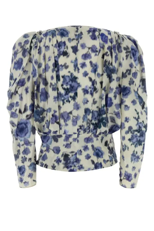 Isabel Marant Étoile Printed Stretch Silk Zarga Blouse