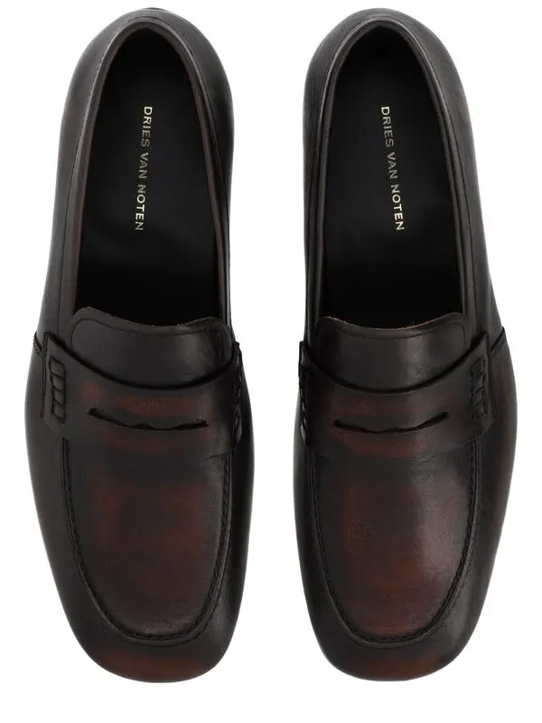 Dries Van Noten Leather Loafer - Brown