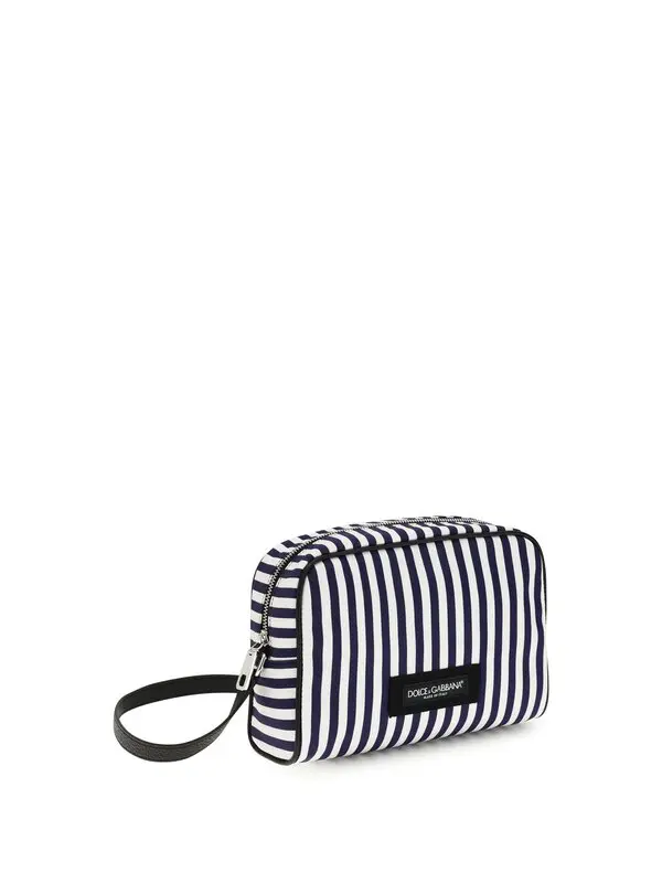 Dolce & Gabbana Striped Poplin Handheld Bag - Multicolor