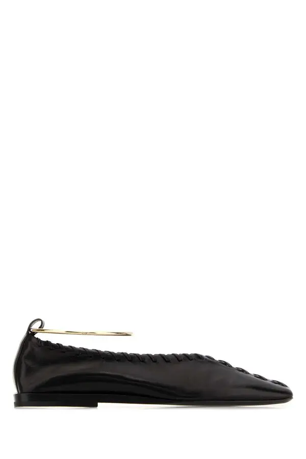 JIL SANDER Leather Ring Ballerinas