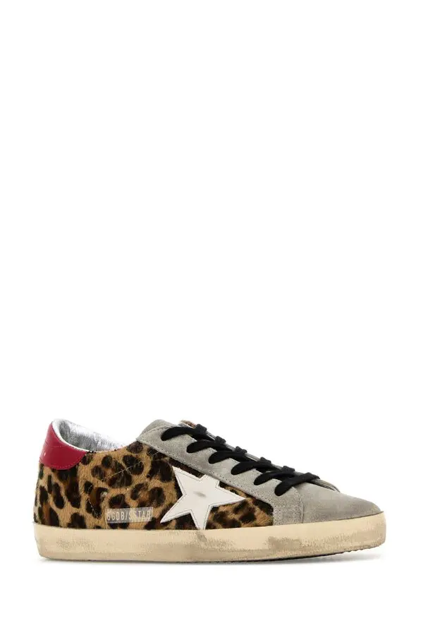 GOLDEN GOOSE Printed Calf Hair Super-star Sneakers - Multicolor