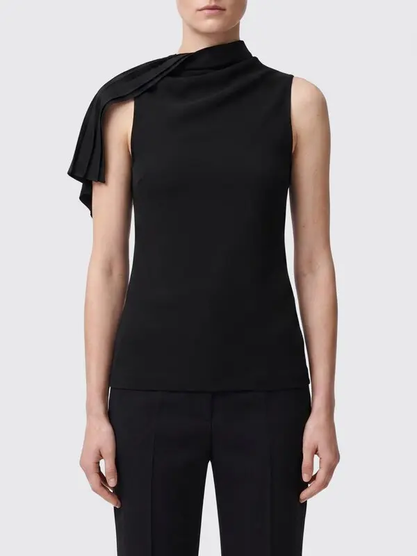 Loewe Sleeveless Top With Ruffle Detail - Black