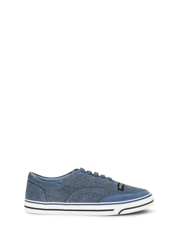 Dolce & Gabbana Dg Sailing Linen Sneakers - Blue