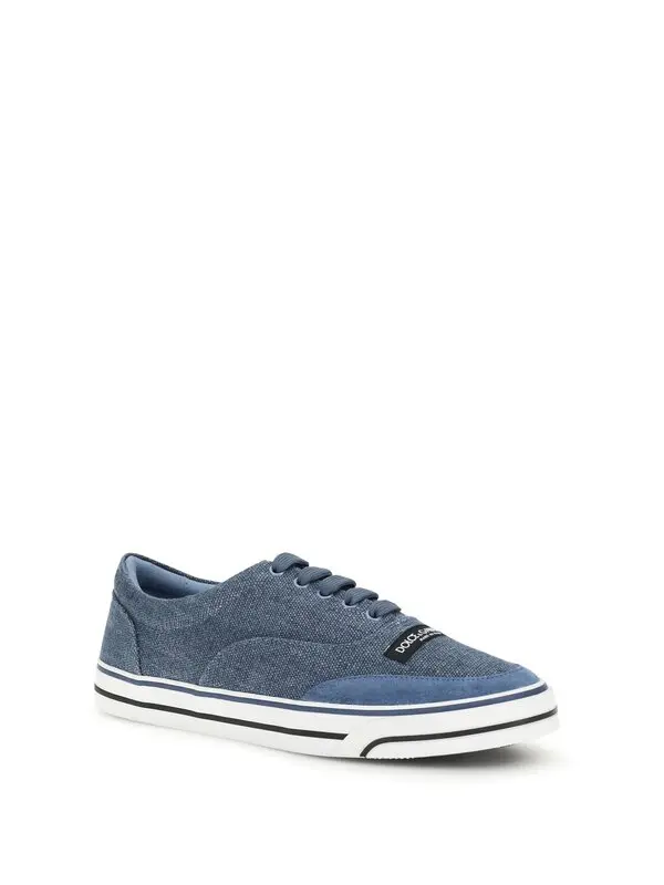 Dolce & Gabbana Dg Sailing Linen Sneakers - Blue