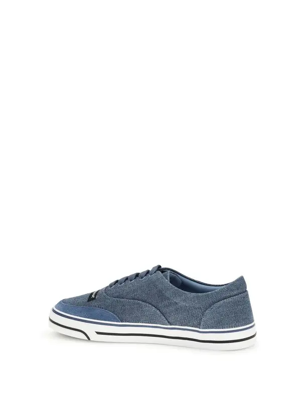 Dolce & Gabbana Dg Sailing Linen Sneakers - Blue