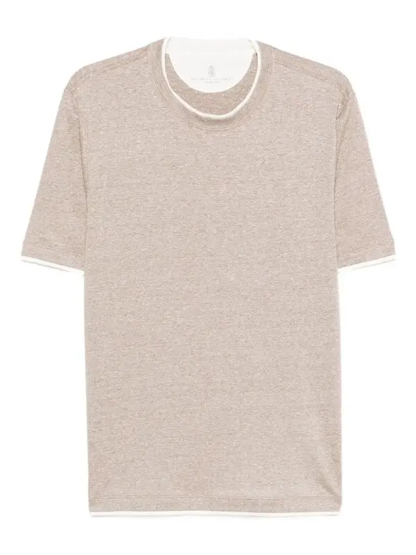 Brunello Cucinelli T-shirt With Faux-layering - Multicolor