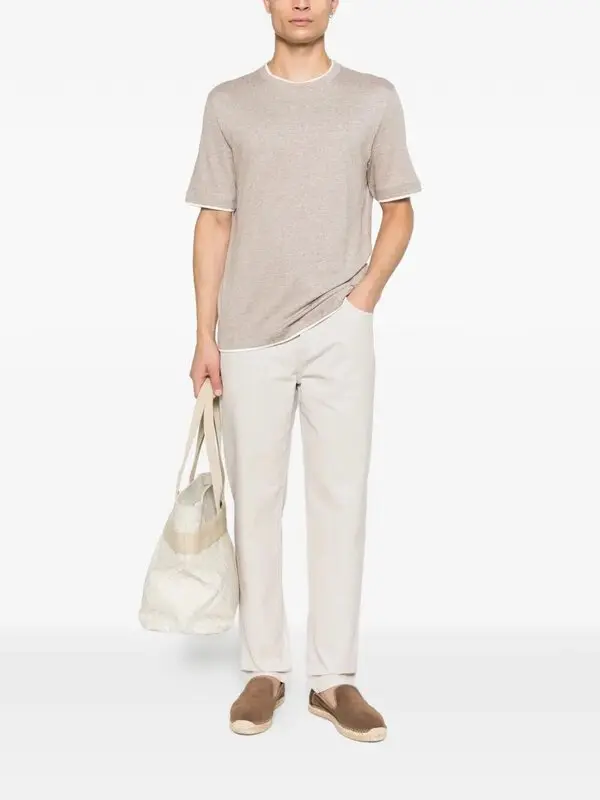 Brunello Cucinelli T-shirt With Faux-layering - Multicolor