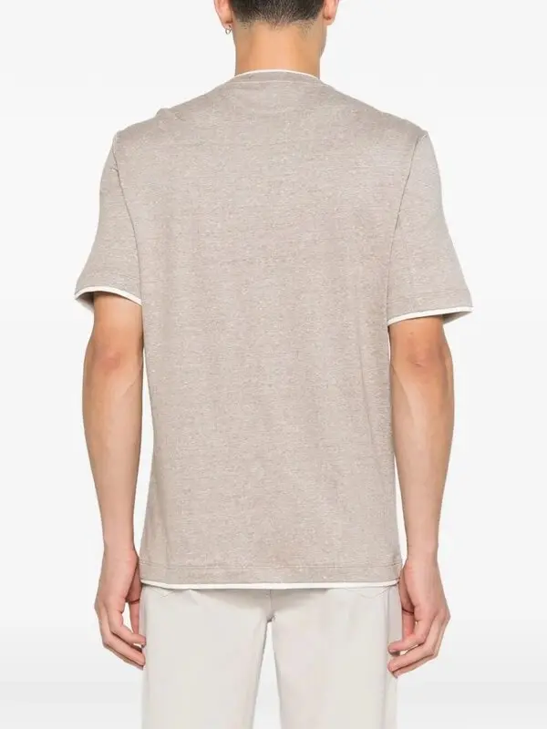 Brunello Cucinelli T-shirt With Faux-layering - Multicolor