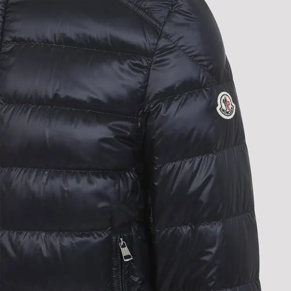 Moncler Padded Down Jacket With Stand Collar - Blue