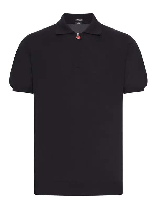 Kiton Solid Color Cotton Knitted Polo Shirt
