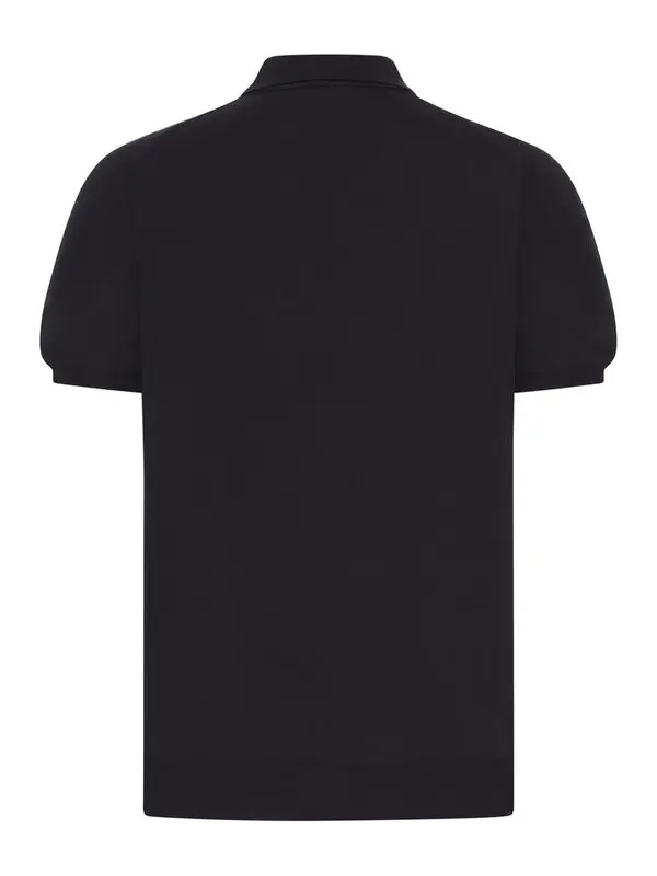 Kiton Solid Color Cotton Knitted Polo Shirt