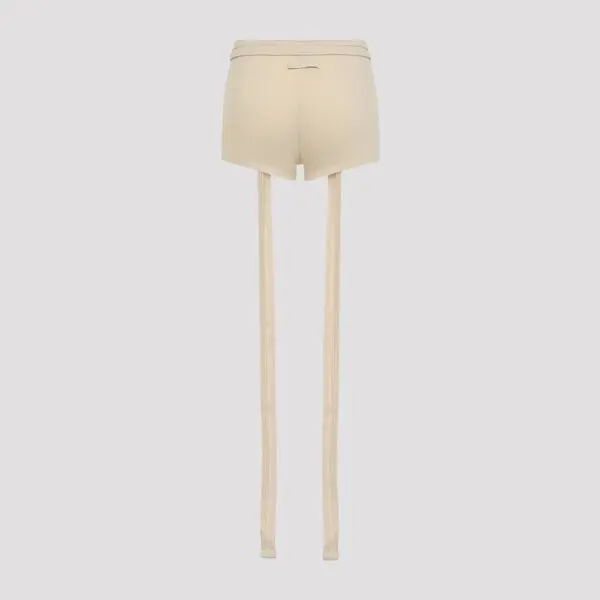 JEAN PAUL GAULTIER Ribbed Cotton Shorts With Buckled Waist Strap