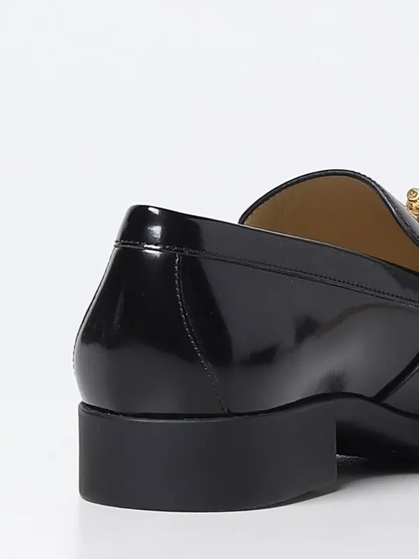 Bottega Veneta Calf Leather Loafers With Gold-tone Hardware - Black