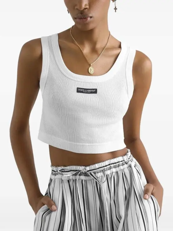 Dolce & Gabbana Ribbed Cotton Tank Top