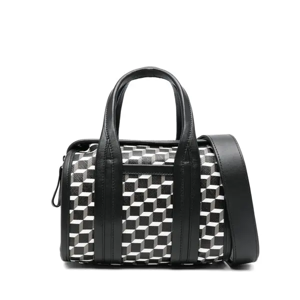 Pierre Hardy Geometric Pattern Canvas Tote Bag - Black