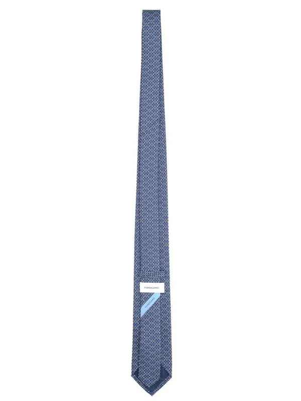 FERRAGAMO Silk Neck Tie - Blue