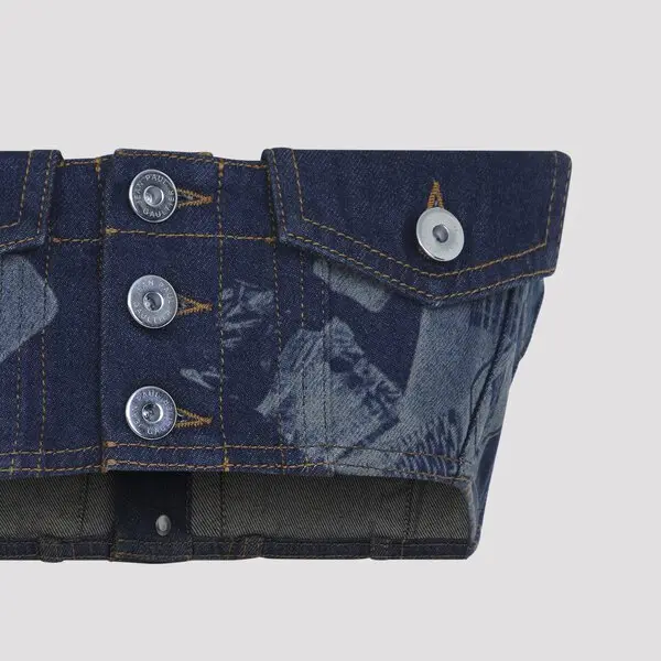 JEAN PAUL GAULTIER Denim Bra Top