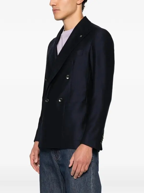 Tagliatore Double Breasted Wool Blazer - Multicolor
