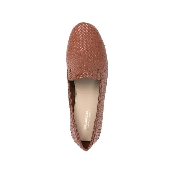 Dragon Diffusion Woven Leather Loafers - Brown