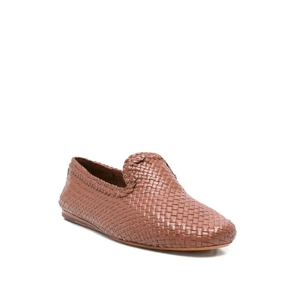 Dragon Diffusion Woven Leather Loafers - Brown