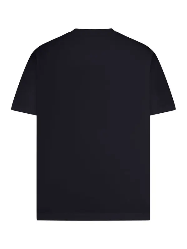 Off-White Crew Neck T-shirt With Print - Black