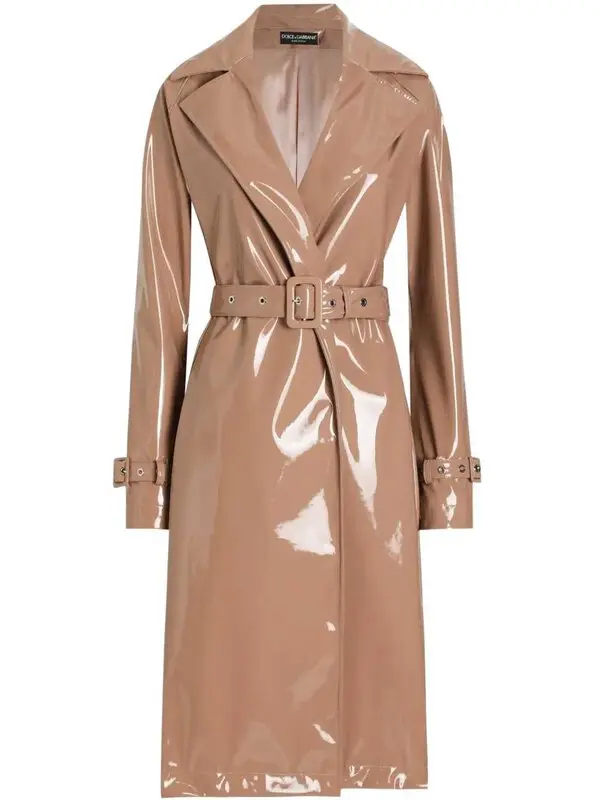 Dolce & Gabbana Belted Trench Coat - Brown