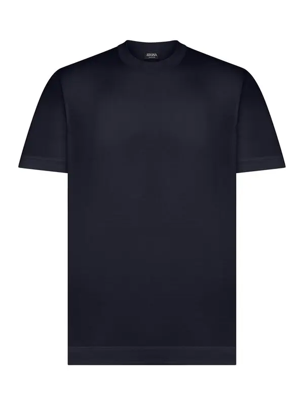 Zegna Crew Neck T-shirt In Silk Blend