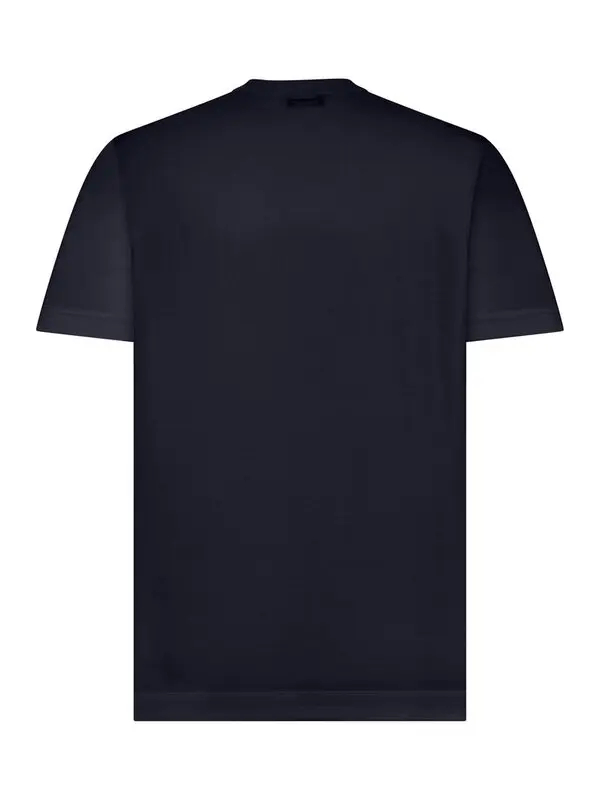 Zegna Crew Neck T-shirt In Silk Blend