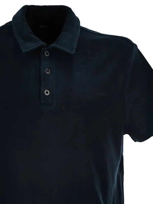 A.p.c. Julian Organic Cotton Terry Polo Shirt