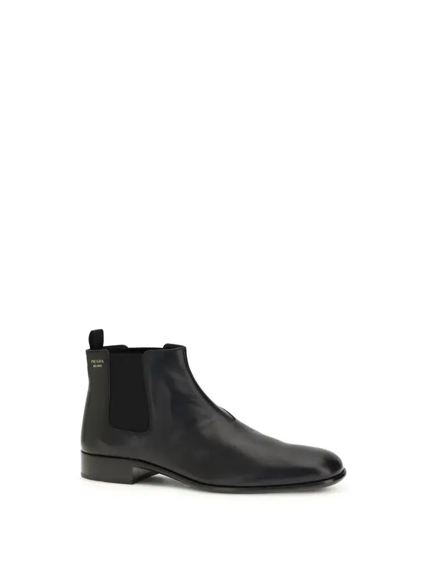 Prada Leather Chelsea Boots