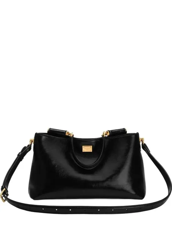 Dolce & Gabbana Vittoria Leather Tote Bag - Black