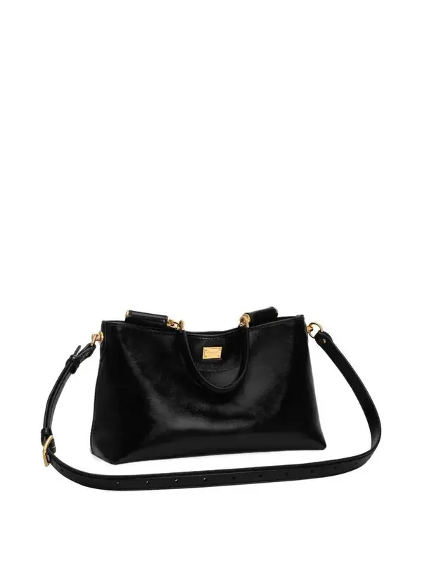 Dolce & Gabbana Vittoria Leather Tote Bag - Black