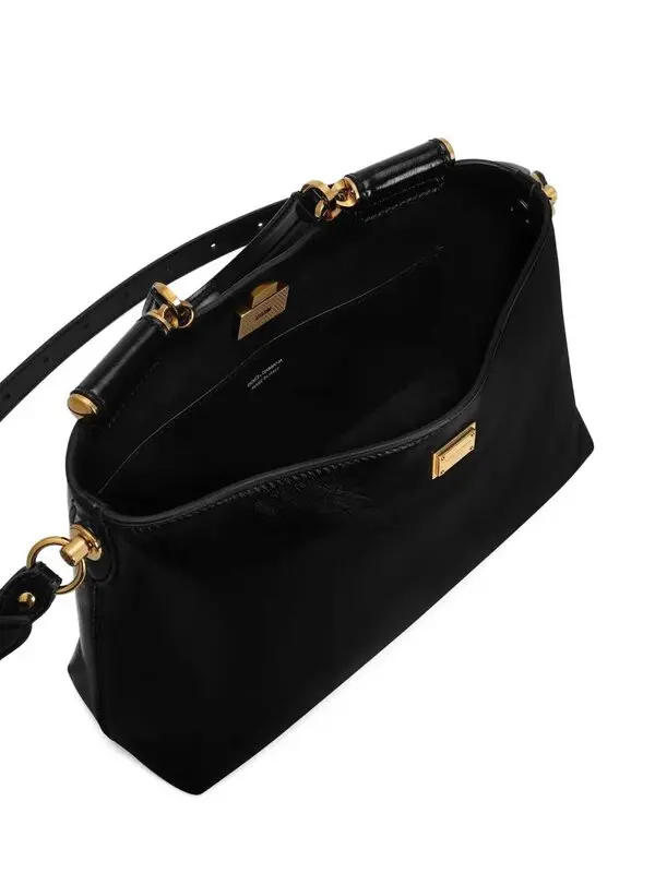 Dolce & Gabbana Vittoria Leather Tote Bag - Black