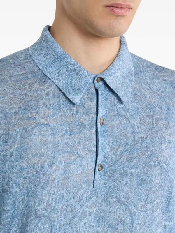 Etro Polo Shirt With Floral Pattern