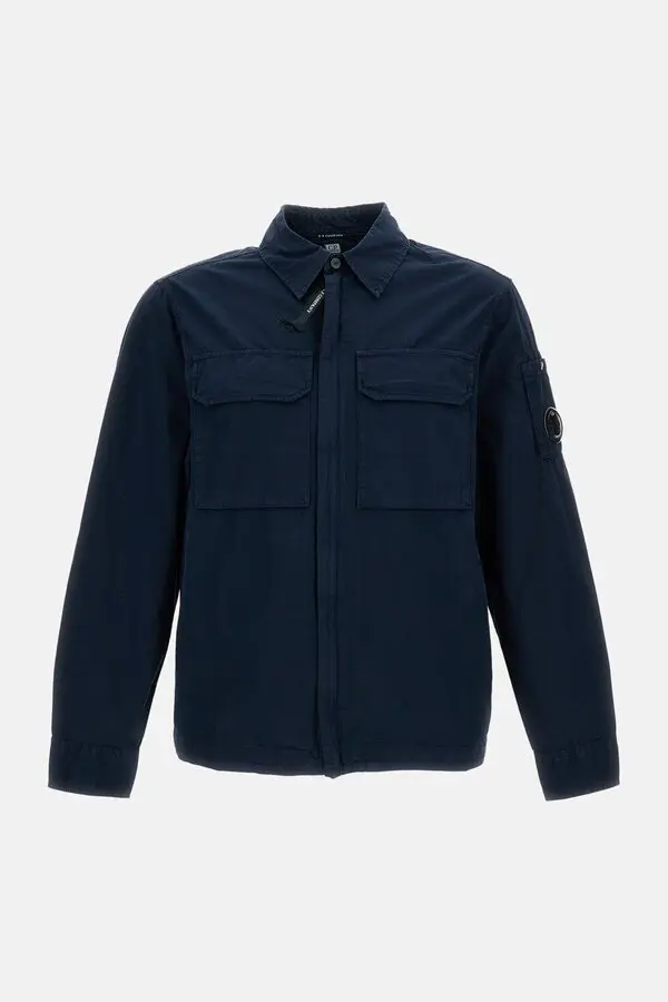 C.P. COMPANY Organic Gabardine Zip-up Overshirt - Multicolor