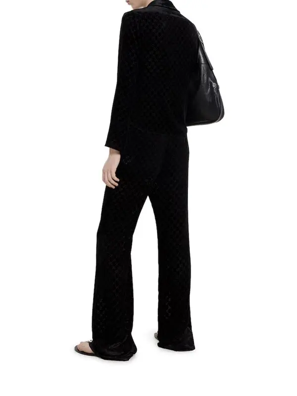 Gucci Gg Stretch Devoré Velvet Trousers