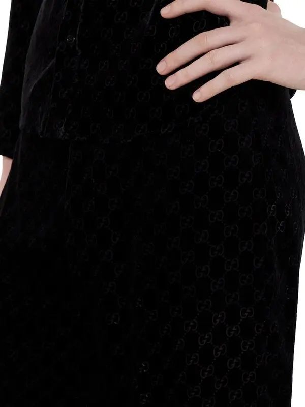 Gucci Gg Stretch Devoré Velvet Trousers