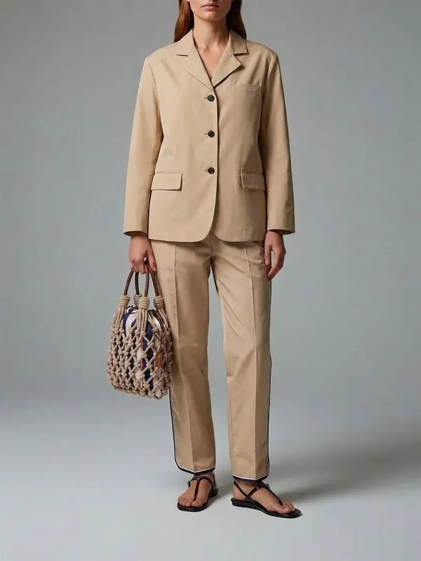 Prada Single-breasted Cotton Blazer