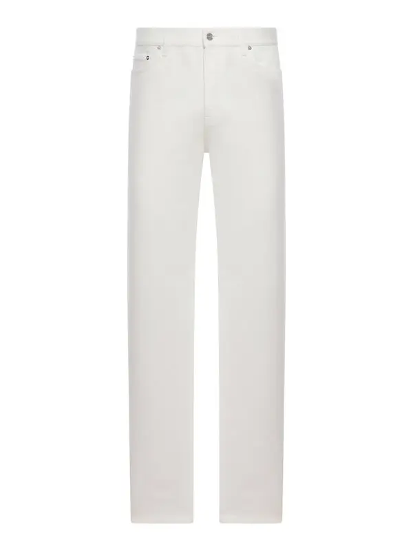 Gucci Straight Leg Denim Jeans With Horsebit Detail - White